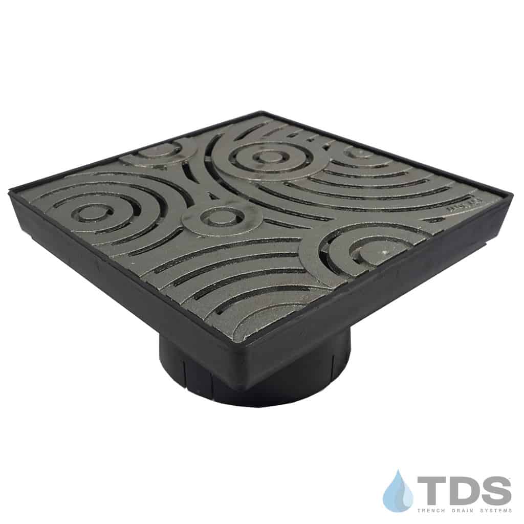 NDS 12" Low Profile Catch Basin Kit with Iron Age Oblio Grate | Natura ...