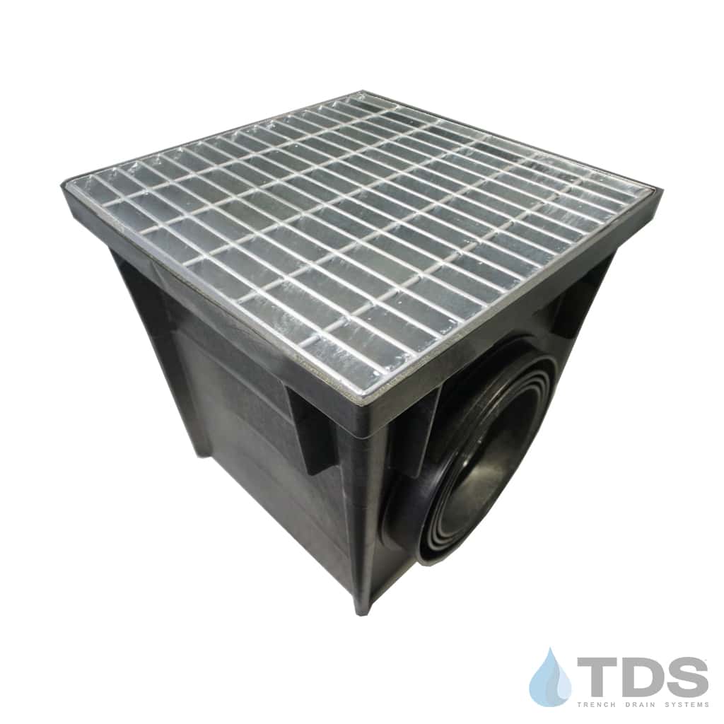 NDS 24" Catch Basin Kit with NDS 2415 Bar Grate | Galvanized – Drainage ...