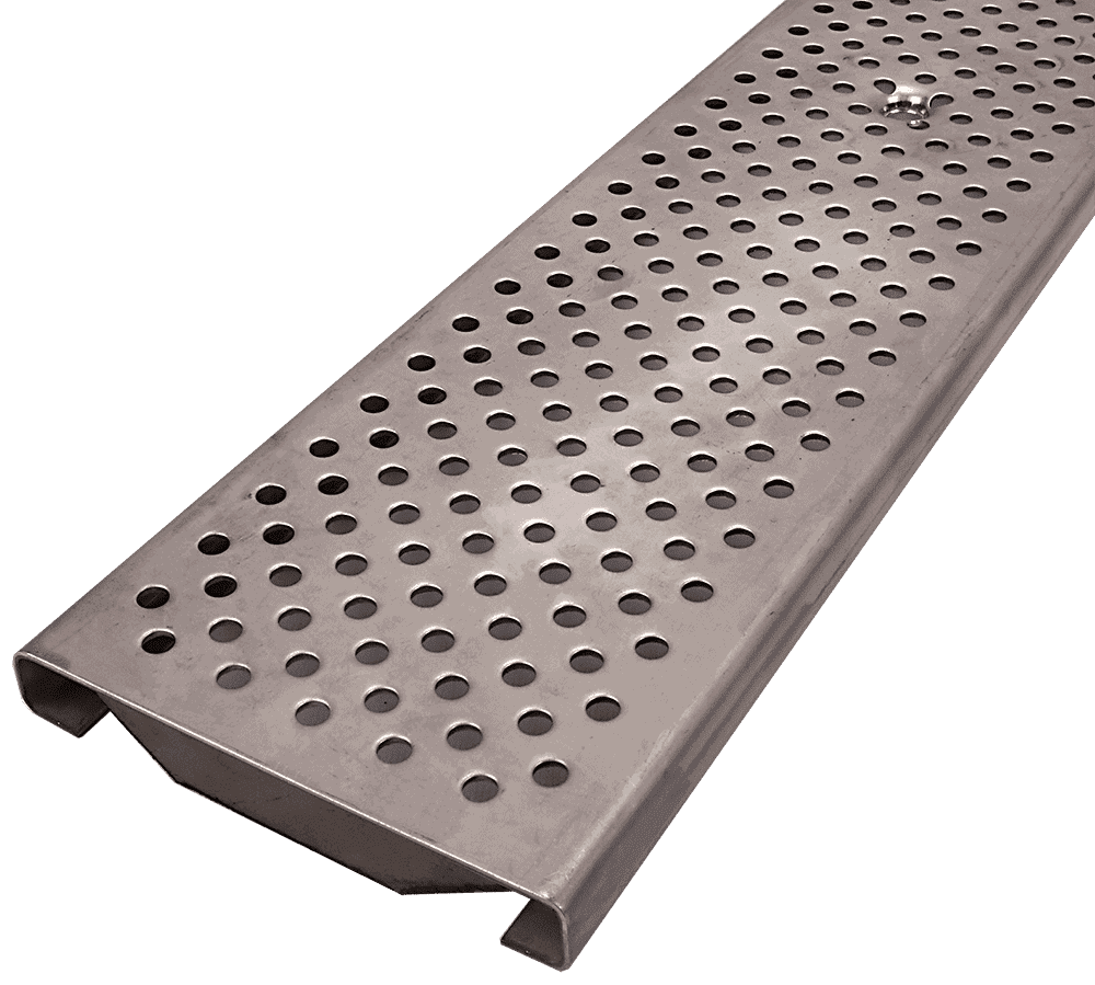 POLYCAST DG0657RH ADA Perforated Reinforced Stainless Grate 6"x24" (No ...