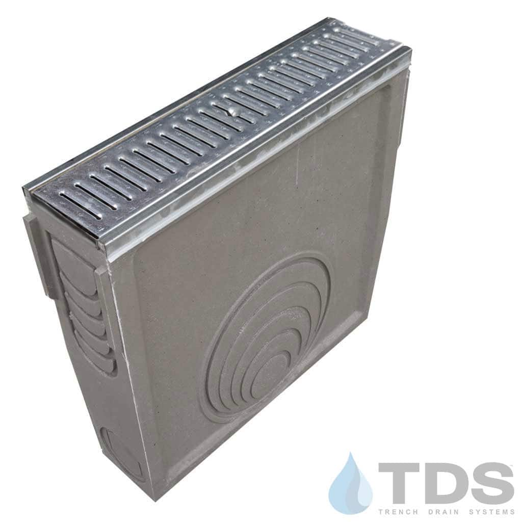 POLYCAST® DP0650 Inline Catch Basin w/DG0640H Galvanized Slotted Grate ...