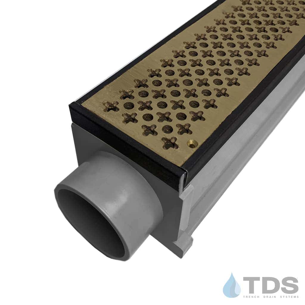 TDS™ 3" Gray MAX Mini w/ Brushed Bronze Cathedral Grates & Oil Rubbed ...