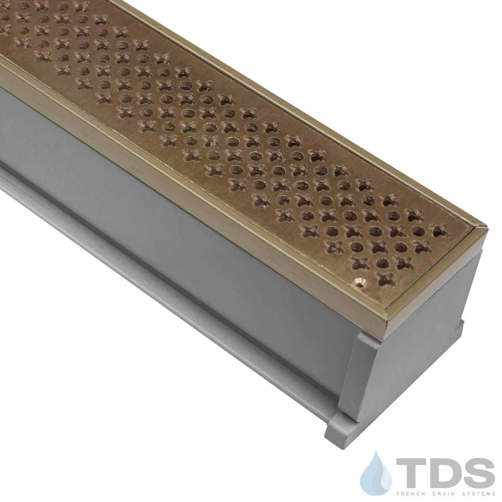 TDS™ 3" Gray MAX Mini w/ Brushed Bronze Cathedral Grate & Satin Bronze ...