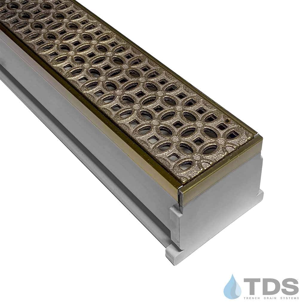 TDS™ 3" Gray MAX Mini w/ Natural Bronze Luna Grate & Satin Bronze Edge ...