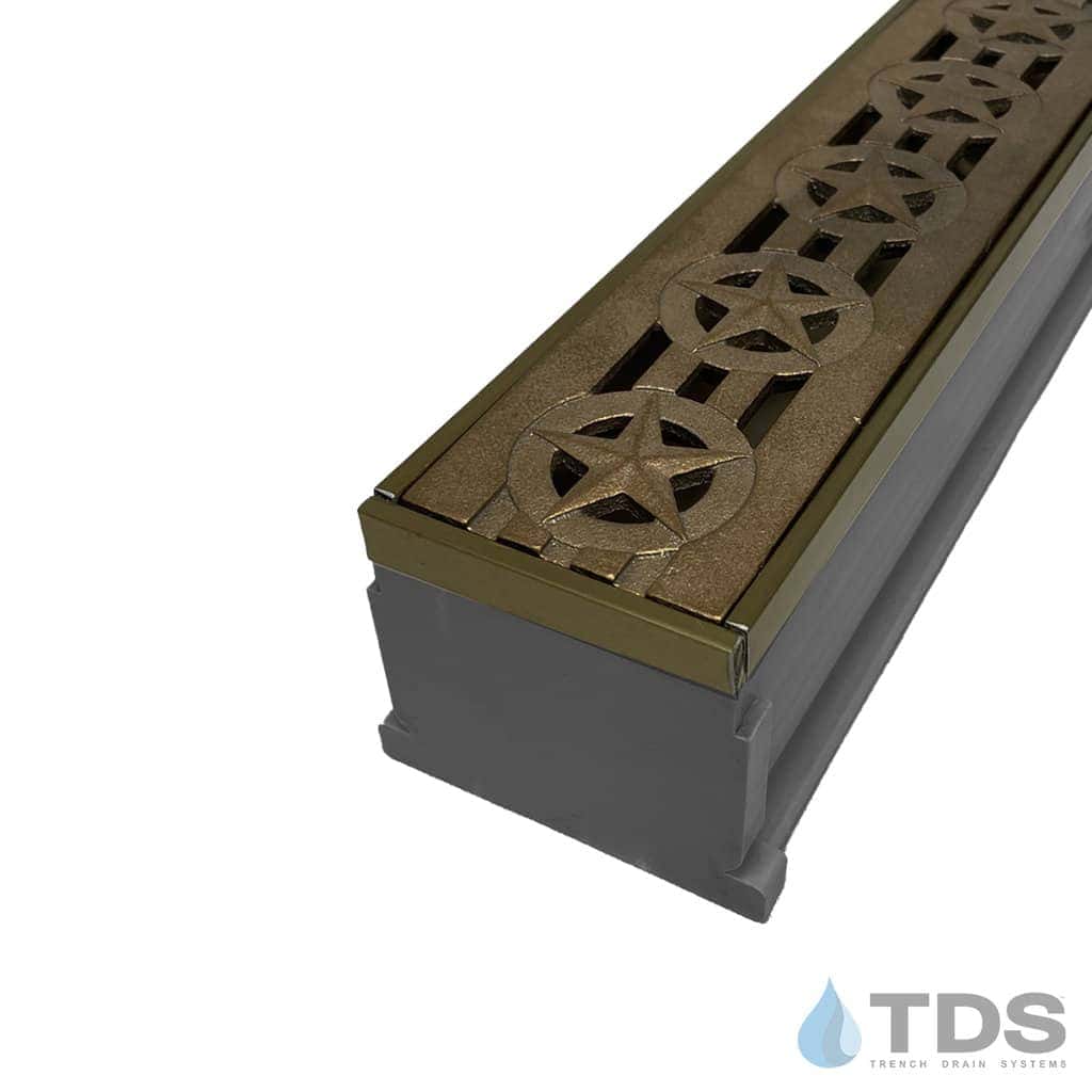 TDS™ 3" Gray MAX Mini w/ Natural Bronze Star Grate & Satin Bronze Edge ...