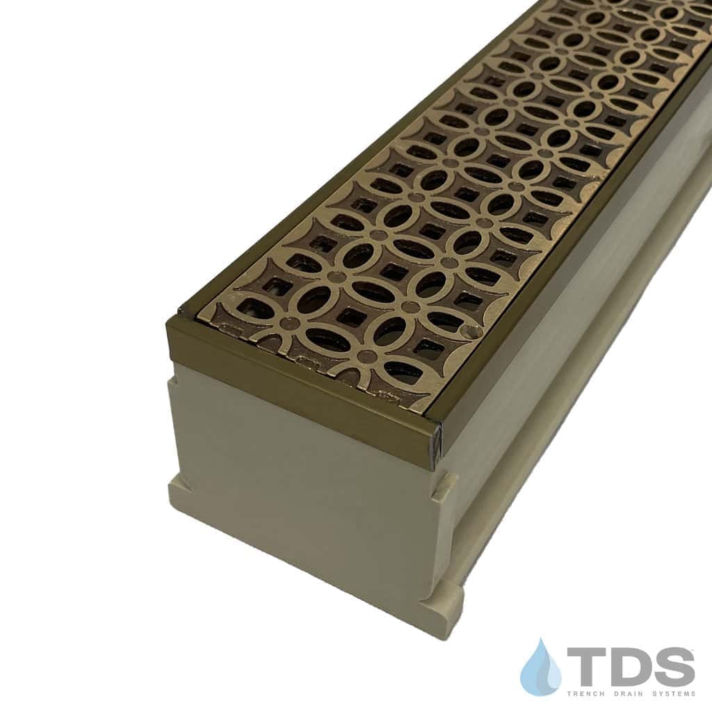 TDS™ 3" Sand MAX Mini w/ Brushed Bronze Luna Grate & Satin Bronze Edge ...