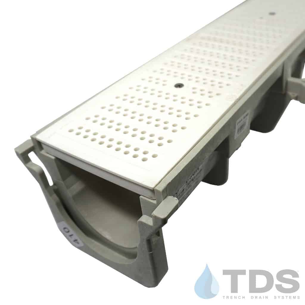 NDS® Dura Slope Kit with DS-671 Perforated Grate | White – Drainage Kits