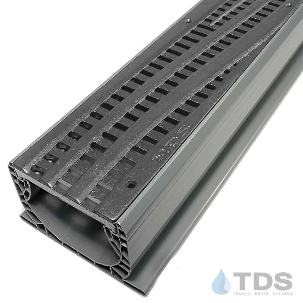 NDS Spee-D® Channel w/ 253CI Wave Cast Iron 4"x24" RAW Grate – Drainage ...