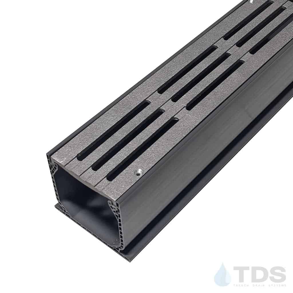NDS 3" Gray Mini Channel Kit with TDS Bronze Age Bars Grate -Aluminum ...