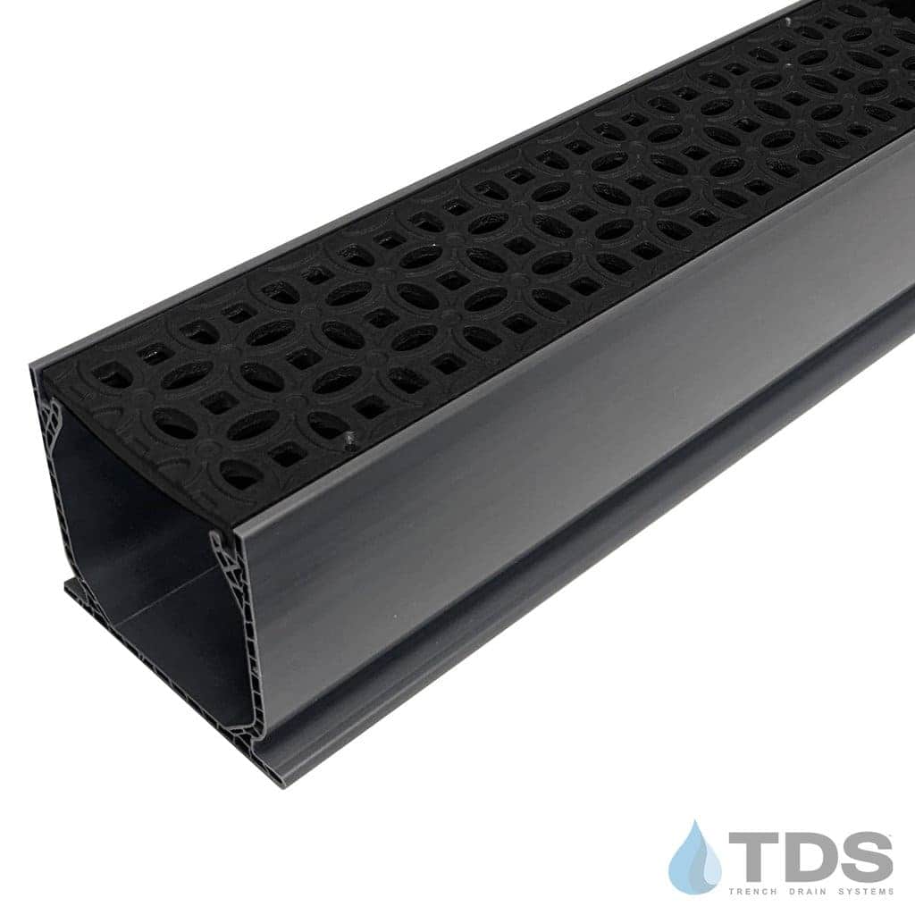 NDS® 3" Gray Mini Channel Kit with TDS Bronze Age™ Luna Grate - Ductil ...