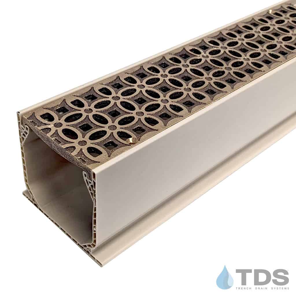 NDS 3" Sand Mini Channel Kit with TDS Bronze Age Luna Grate - Brushed ...