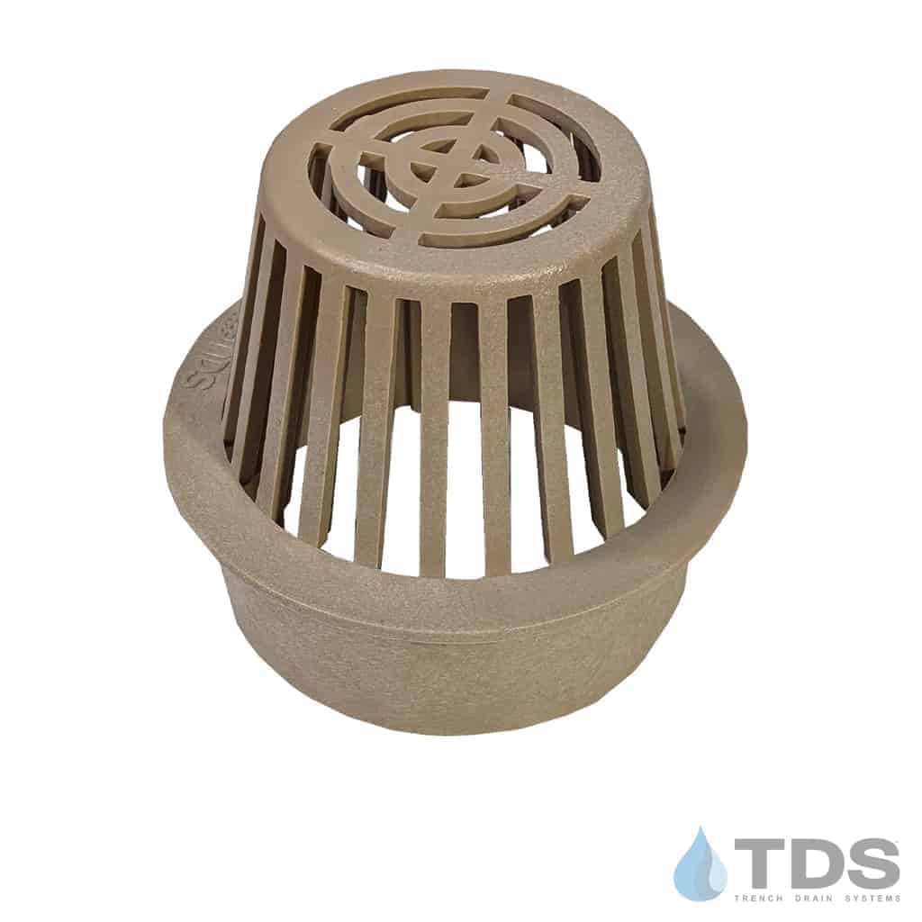 NDS090S Atrium HDPE 6" Dia. Grate - Sand – Drainage Kits