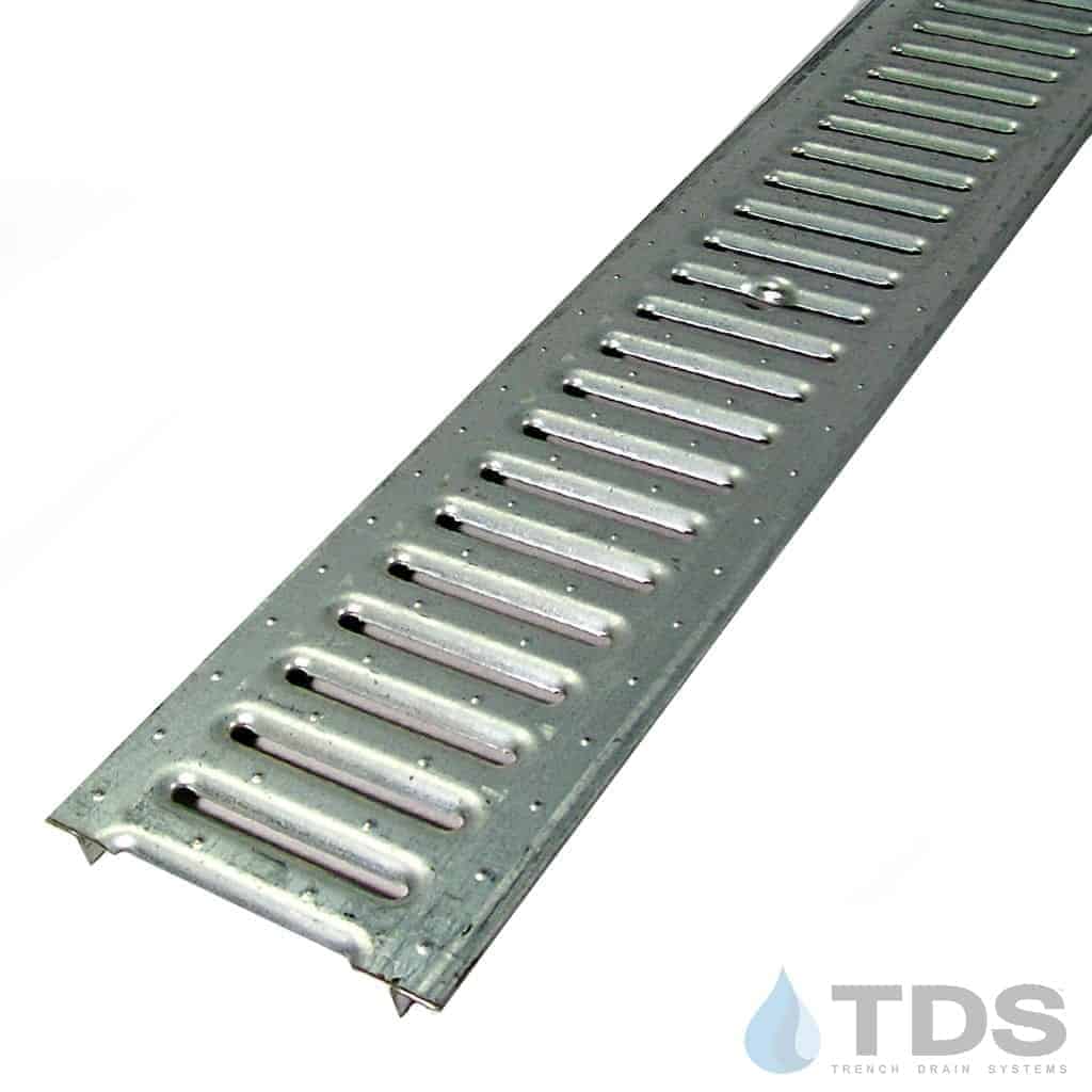 POLYCAST DG0442 Class A Slotted Galvanized 5" x 48" Grate – Drainage Kits