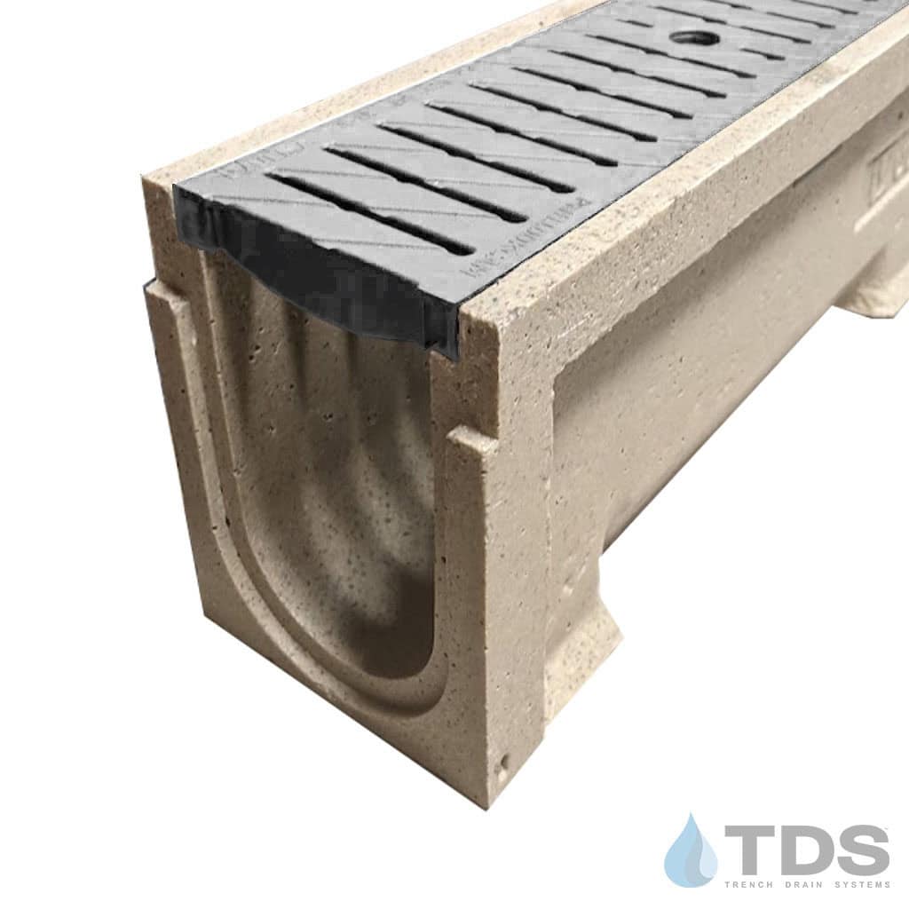 ULMA D100 Drain Channel w/495 Gray Slotted Plastic Grate - Class A ...